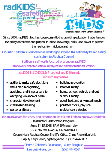 radKIDS National Instructor Certification Course, June 11-15, 2018 ...